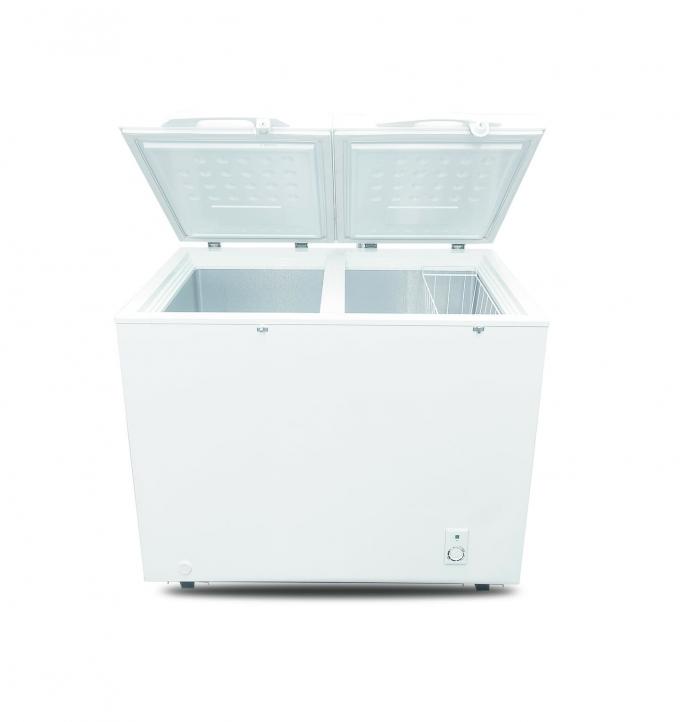 300L Double Door Deep Chest Freezer Dengan Kunci Suhu Tunggal